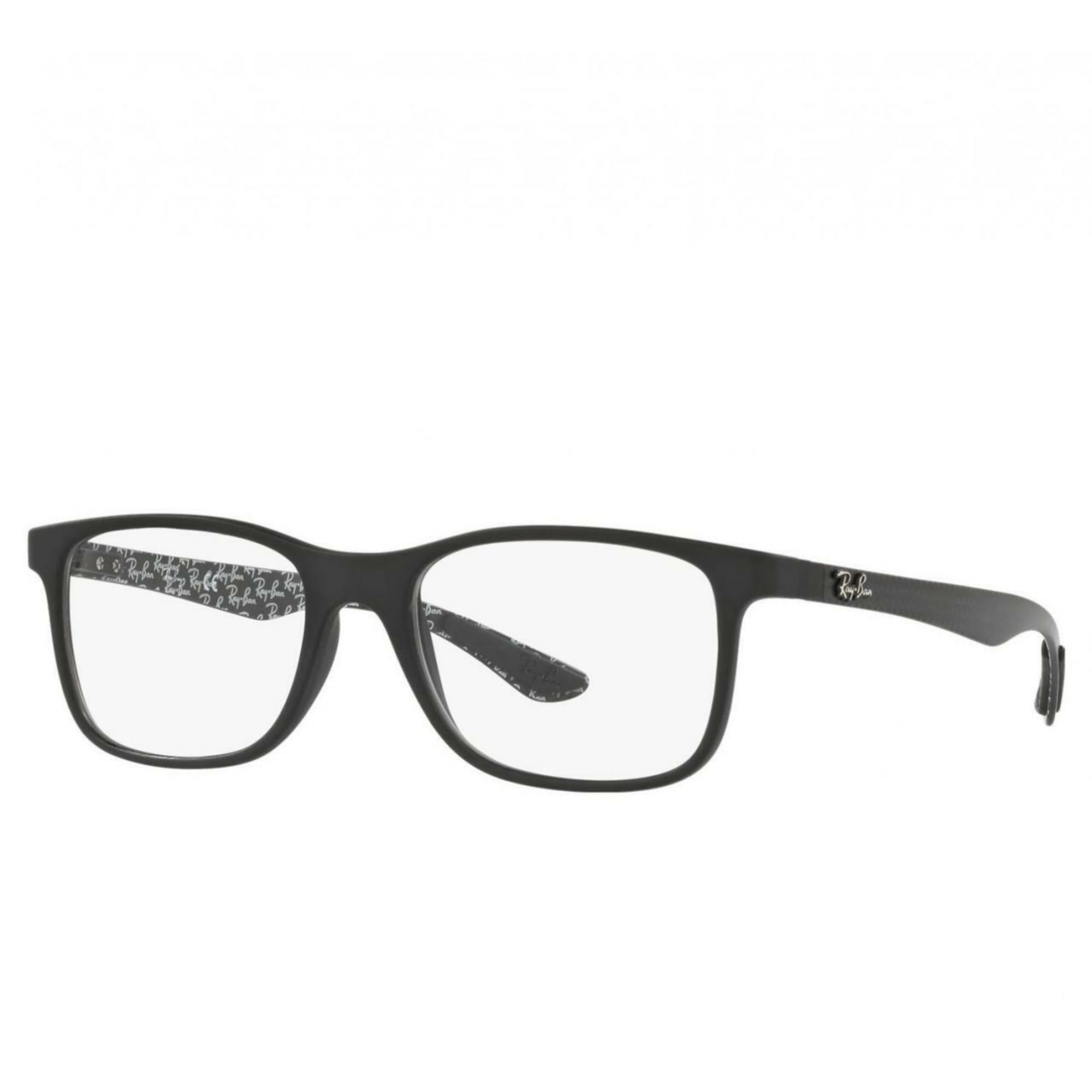 Ray-Ban RB8903 5263 Monturas de anteojos cuadradas de fibra de carbono con borde completo negro ...