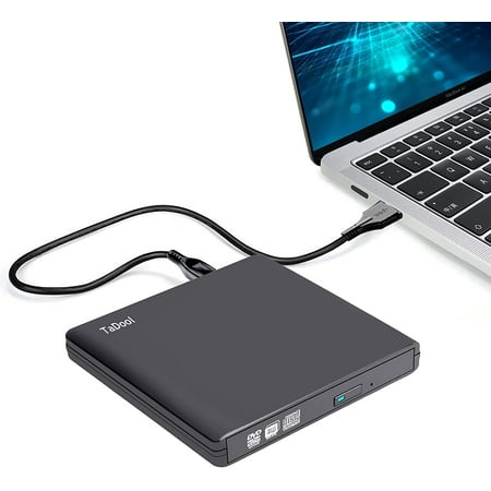 External DVD Drive, Portable CD/DVD Player for Laptop CD ROM Burner ...