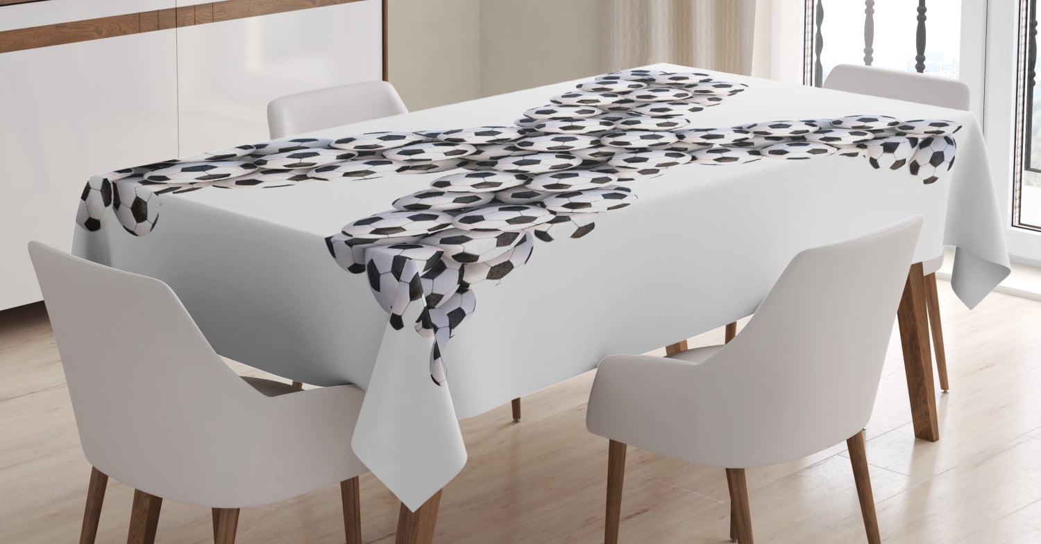 Letter X Tablecloth, Crossed Lines Design with Football Alphabet ...
