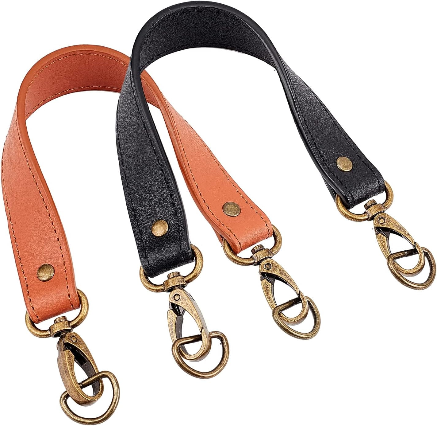 2 Colors Leather Purse Strap Replacement 14.3 Inch PU Leather Purse Bag ...