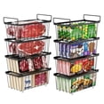 3/4/5/8pcs Deep Freezer Storage Bins - Stackable Freezer Storage Bins ...