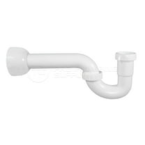 Flexible P-Trap 1-1/2" Expandable Sink Drain Pipe, White Plastic P-Trap ...