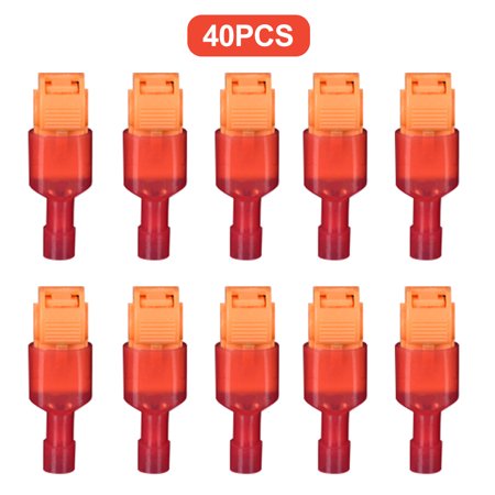 40pcs/set Professional Electrical T-Tap Wire Connector With Male Spade ...