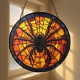 Abstract Circular Glass Style Window Hanging – Modern Home Art ...