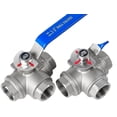 Three-Way Ball Valve 304 Stainless Steel L/T Type 1 In 2 Out Inner Wire ...