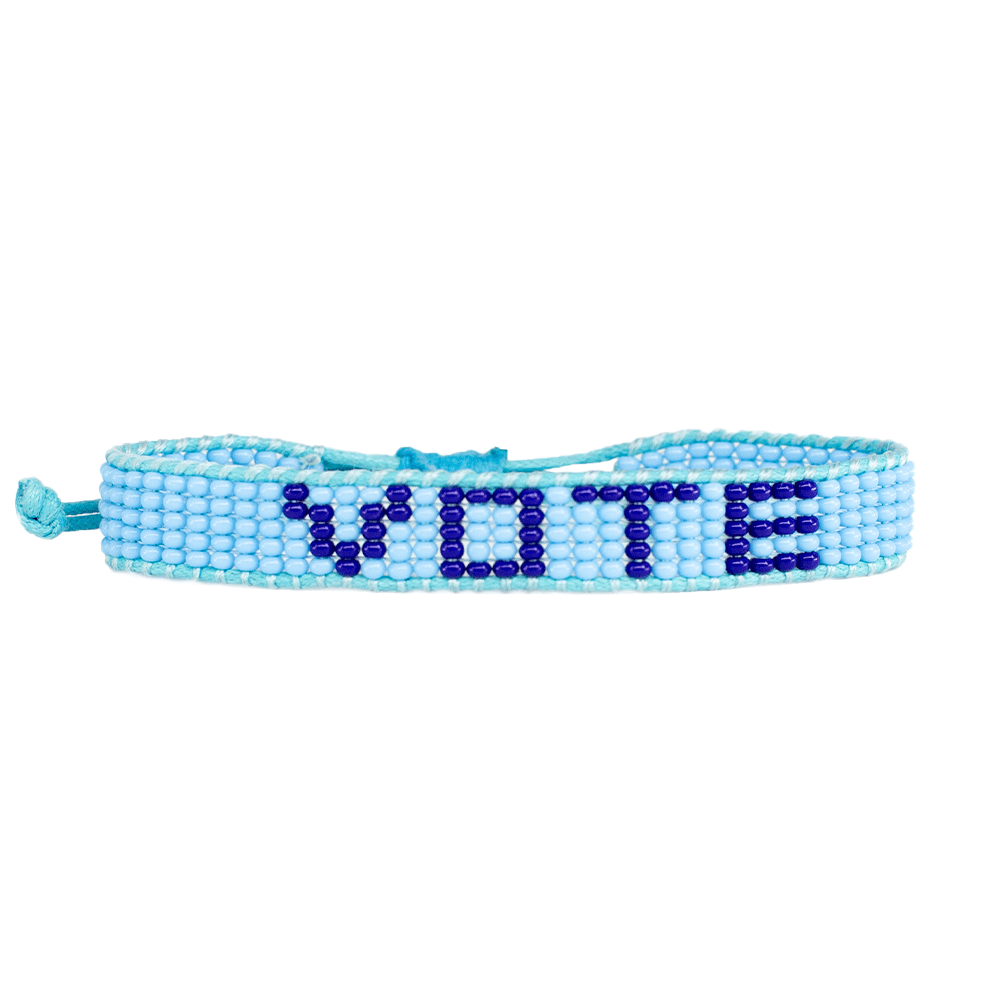 Light Blue / Navy VOTE Bracelet - Walmart.com