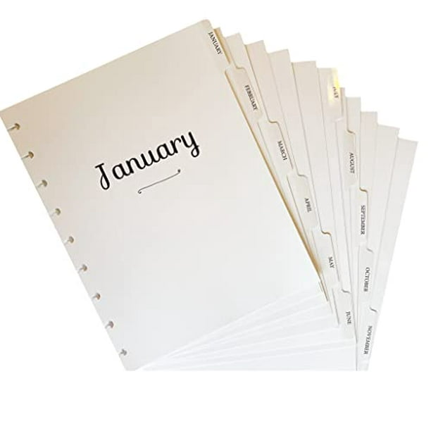 Monthly Binder Dividers set for 9 Disc Happy Planners - Walmart.com
