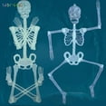 BadPiggies 2-Pack 5ft Poseable Skeleton Halloween Decor Full Body ...