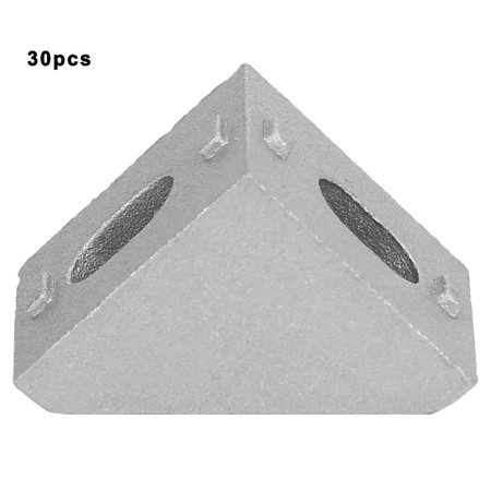 Fdit 30PCS L-Type Corner Bracket Right Angle 2-Holes Shelf Brackets ...