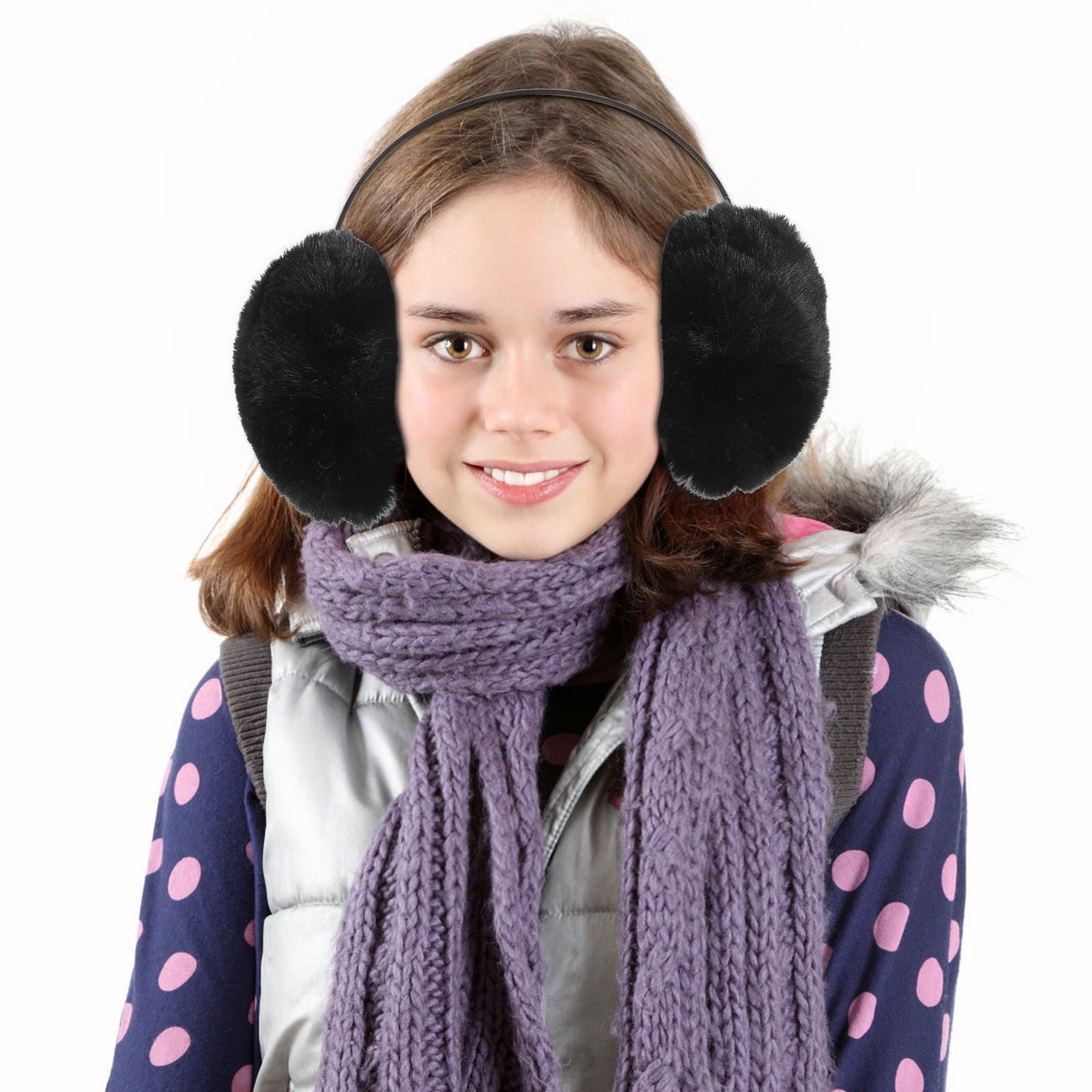 Click here for Verdanverse Furry Ear Muff Black Plush 1pack For I... prices