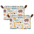 Animal Pattern Collapsible Storage Bin Open Home Shelf Basket Water ...