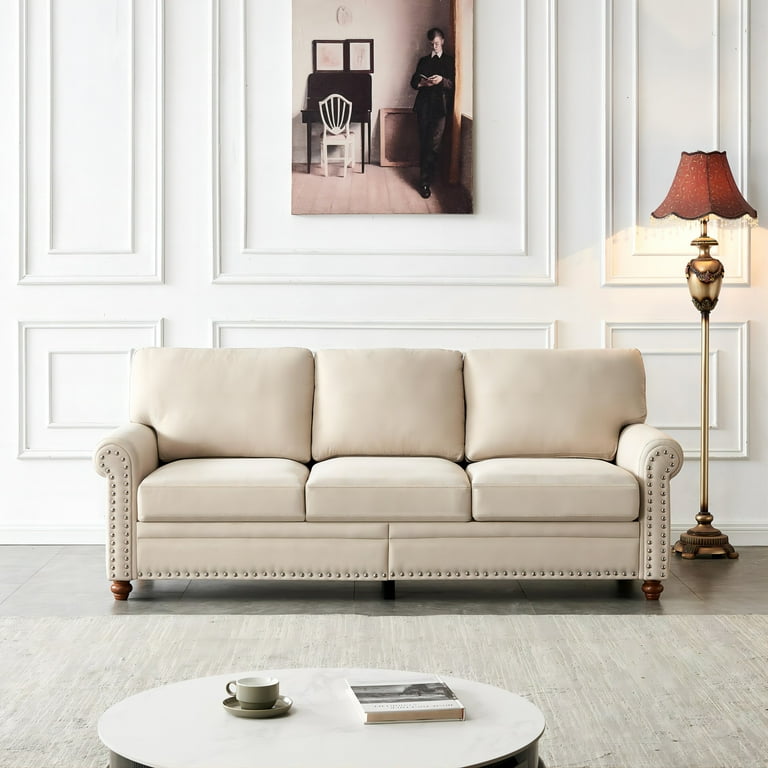 Beige Chesterfield Sofa Set | Baci Living Room