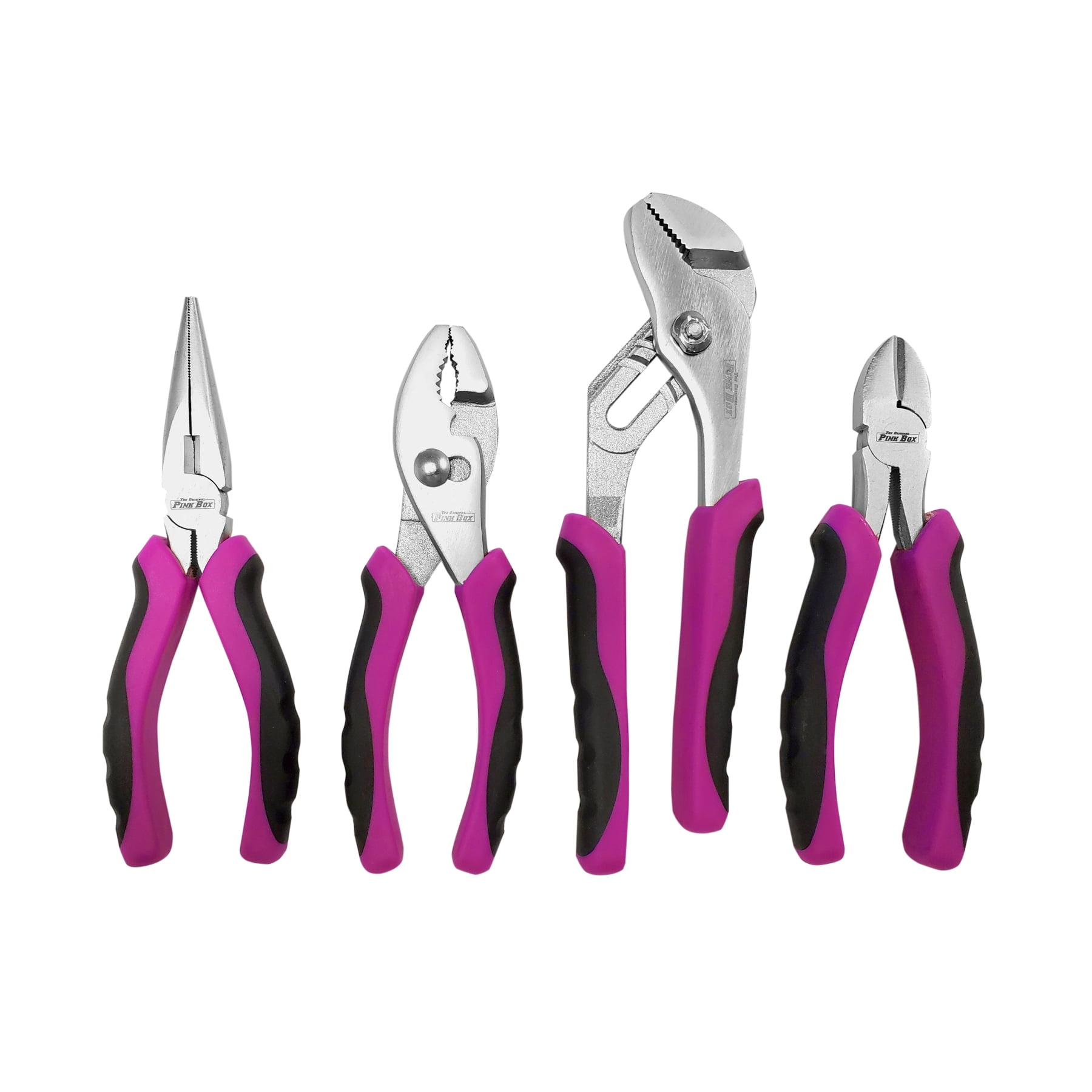 The Original Pink Box PB4PL 4-Piece Plier Set, Pink - Walmart.com ...