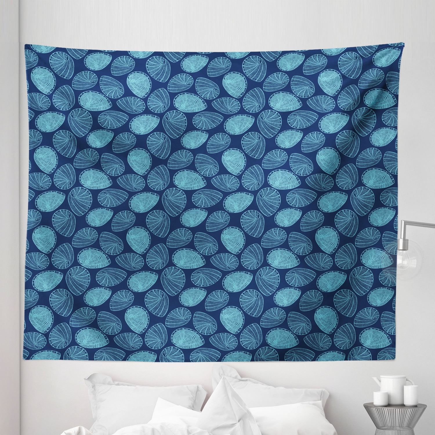 Seashells Tapestry, Maritime Aquatic Nature Concept Contour Form Spiral ...