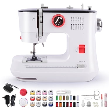 BCOOSS Portable Sewing Machine, 16 Stitches, Dual Needle Design, Foot ...