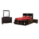 Phoenix Bedroom Set with Bookcase Headboard Deep Cappuccino - Walmart.com