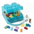 LEGO: Storage case/Lunch Box W/ Handle in Translucent Light Blue ...