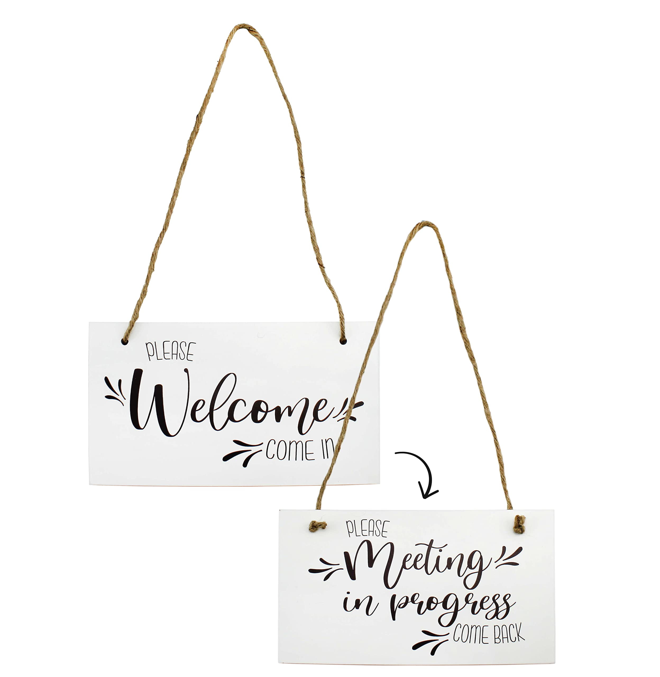 Darware Meeting in Progress / Do Not Disturb Wood Sign (White ...