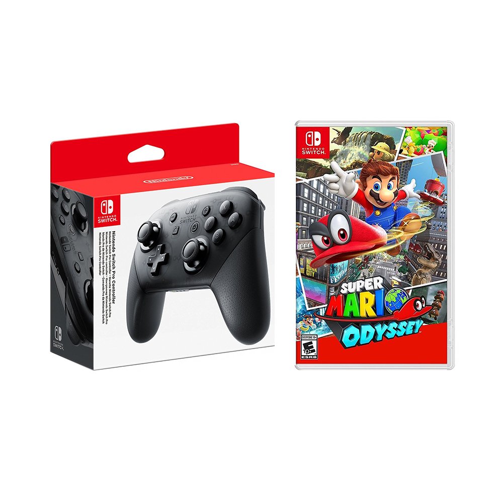 Nintendo Switch Pro Controller, Super Mario Odyssey - Nintendo Switch ...