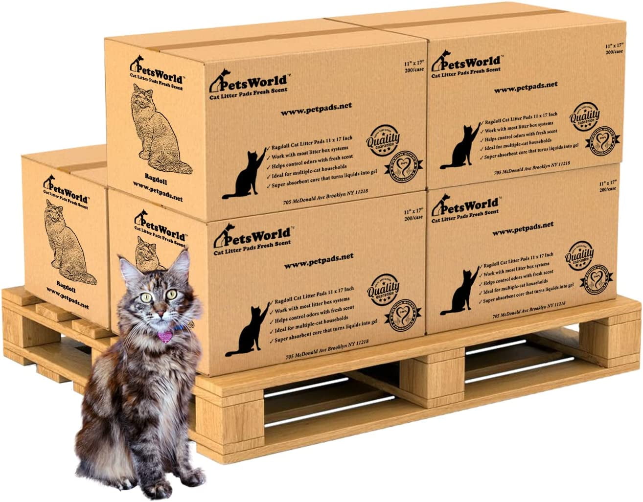 PETSWORLD Fresh Scented Cat Pads Refills for Tidy Cats Breeze Litter ...