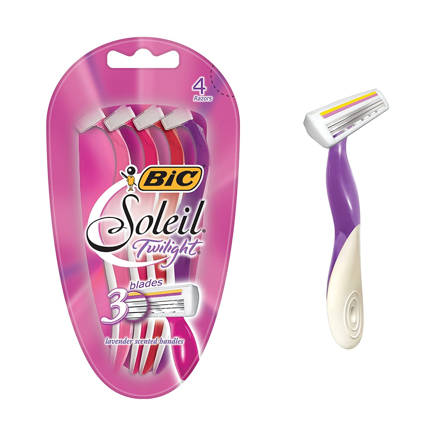 Bic Soleil Sensitive Skin Triple Blade Shaver For Women, Twilight - 4 ...
