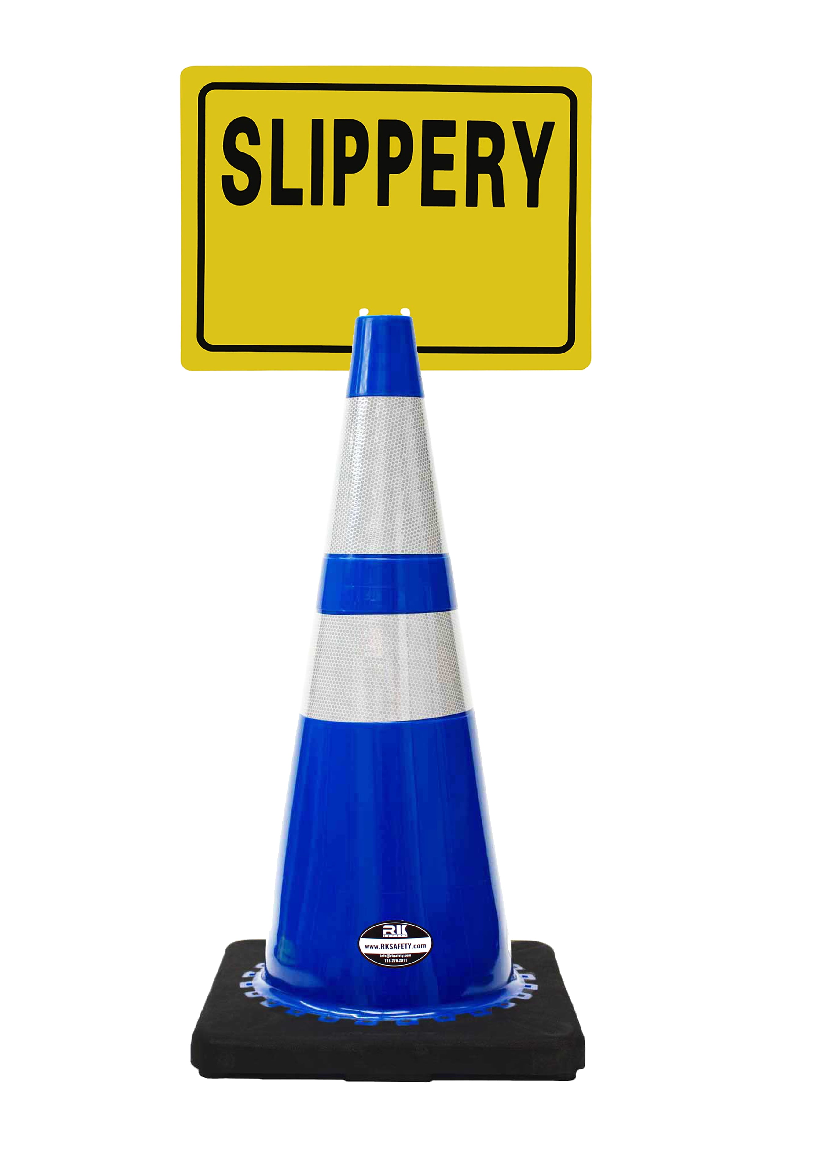 RK-Safety 28" Blue Cone, Black base With Two Reflective Tape, Plus Cone ...