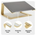 U Brands Adjustable Laptop Riser Stand, 11.6 x 10 x 5.5 in., Gold Metal ...