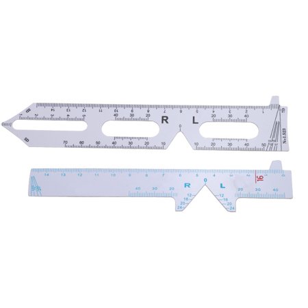 White straight edge interpupillary distance ruler, 2 pieces white ...