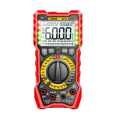 Digital LCD Display 6000 Counts Multimeter Non-contacts Voltage ...