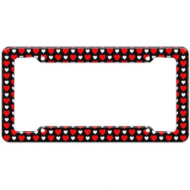 Paw Prints, Red License Plate Tag Frame, Multiple Colors - Walmart.com