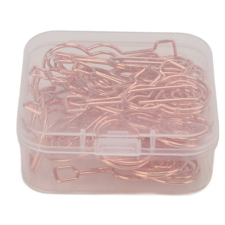 Office Clips, Rose Gold Shaped Paper Clips For Notebooks For Bookmarks ...