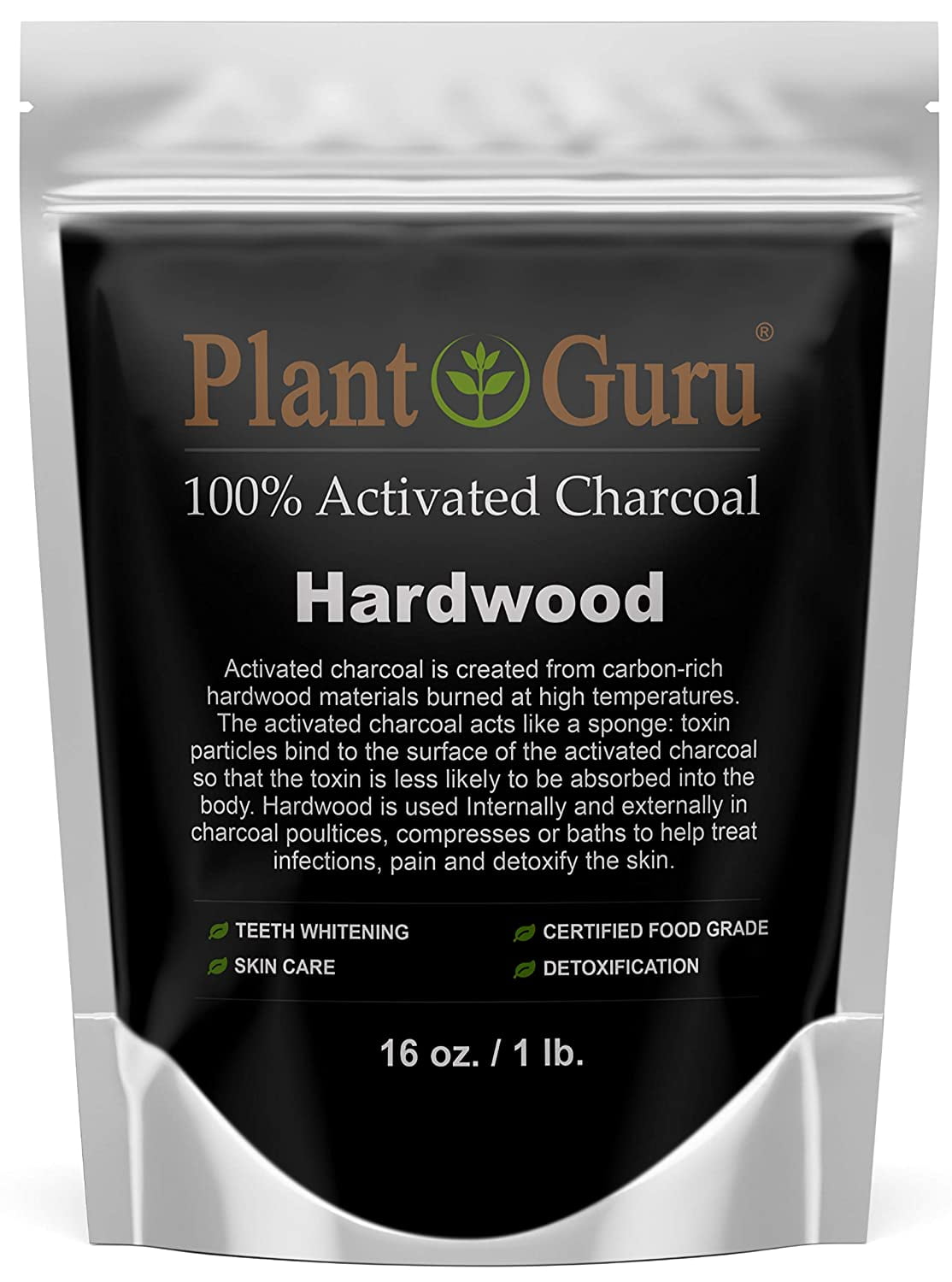 Activated Charcoal Powder 1 lb. HARDWOOD - Food Grade Kosher Non-GMO ...