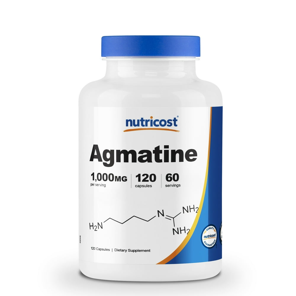 Nutricost Agmatine Sulfate 1000mg, 120 Capsules - Gluten Free, Non GMO, 500mg Per Capsule ...