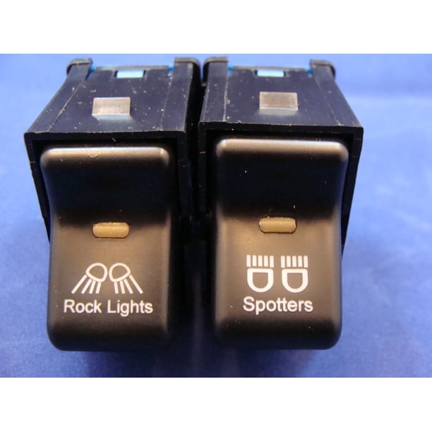 Jeep TJ Wrangler Rocker Switch Rock Lights / Spotters Emblem 1997 to ...