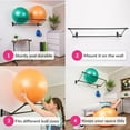 Exercise Ball Holder | Organize Your Space | Wall Mounted Rack | Yoga ...