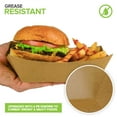 100 Pack 3-Lb Kraft Paper Food Trays, Disposable Serving Boats for ...