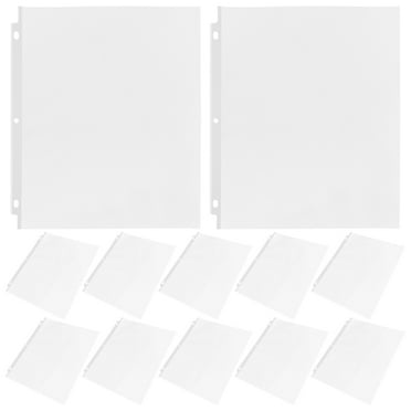 BAZIC Sheet Protectors Economy, 11 Hole Clear Plastic Sleeves Ring ...