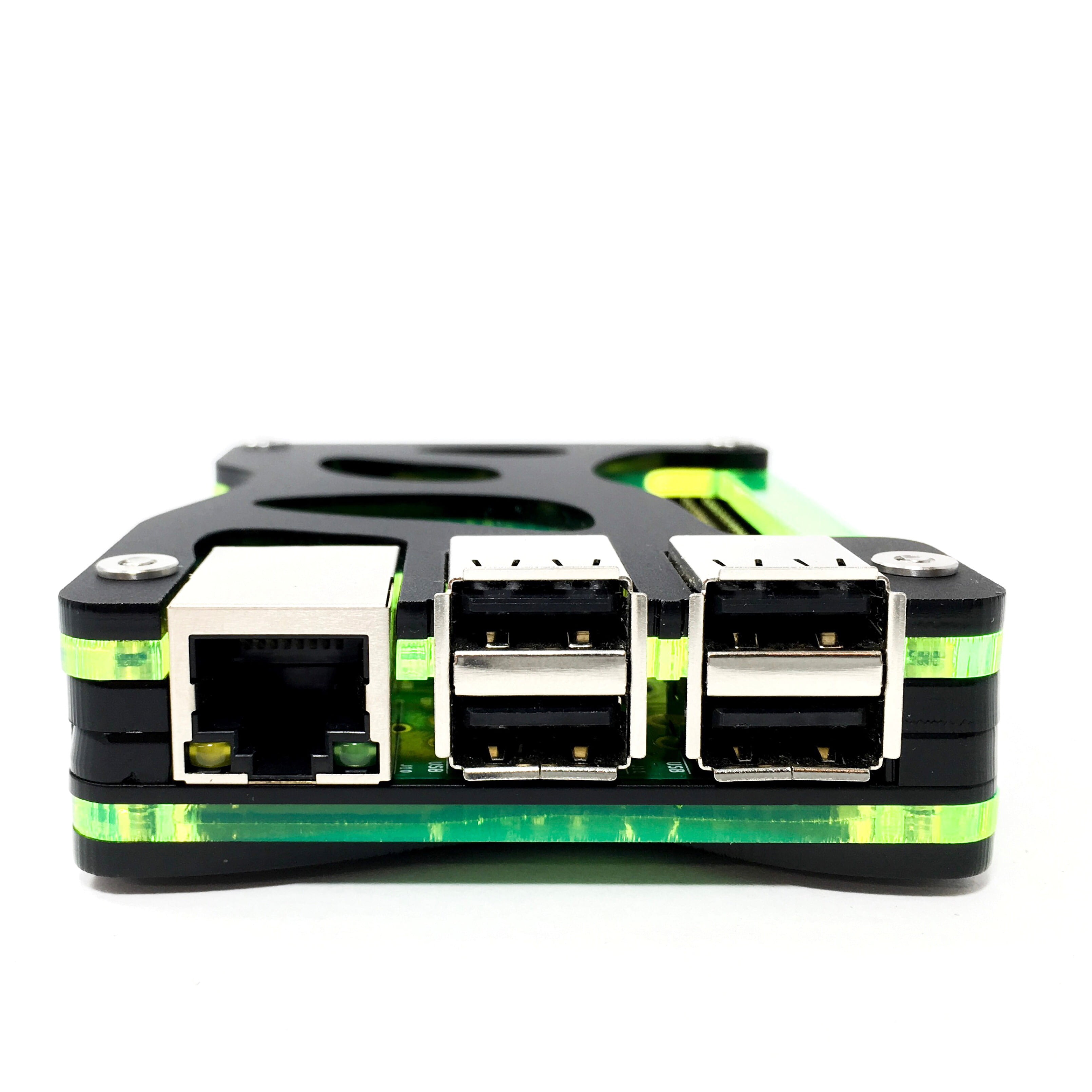 Buy Zebra Bio Case for the Raspberry Pi 3B+, 3, Pi 2, and Pi B+ ~ Black & Lazer Lime~ by C4Labs ...