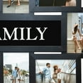 "8-Opening Horizontal Multi Black Family Picture Frame, Wall Hanging ...