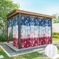 1 Panel Outdoor Curtains for Patio Waterproof 54"x84", Blue White Red ...
