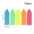 100 Pcs Transparent Sticky Note Tabs | Color-Coded Page Markers & Book ...