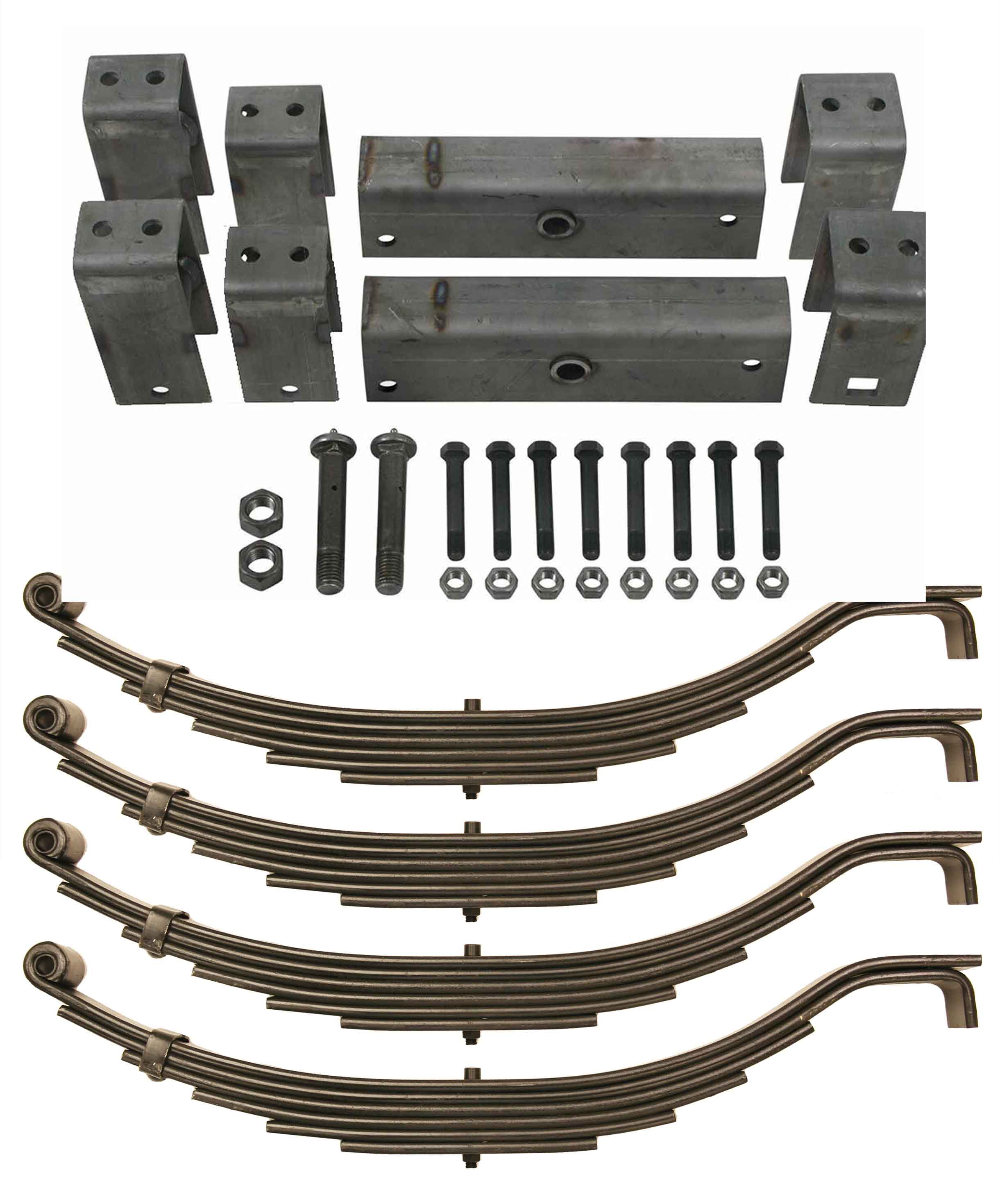 LIBRA 8000# 8K Tandem Trailer Axle Suspension Kit 4000# Leaf Springs ...