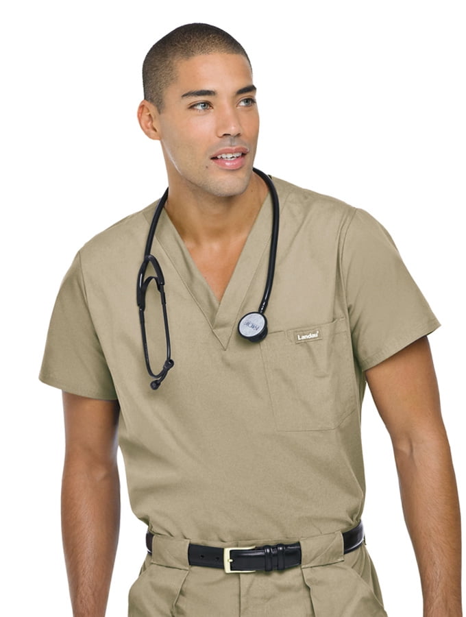 Landau Landau Men's Vented Scrub Top Scrub Top - Walmart.com