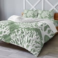 4 Piece Duvet Cover Set Twin, White Marine Life Sea Coral Soft ...