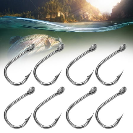 50PCS Fishing Hooks, Eyed Sea Fish Hooks, High Carbon Steel Circle Hooks For Iseama Fish Hook ...