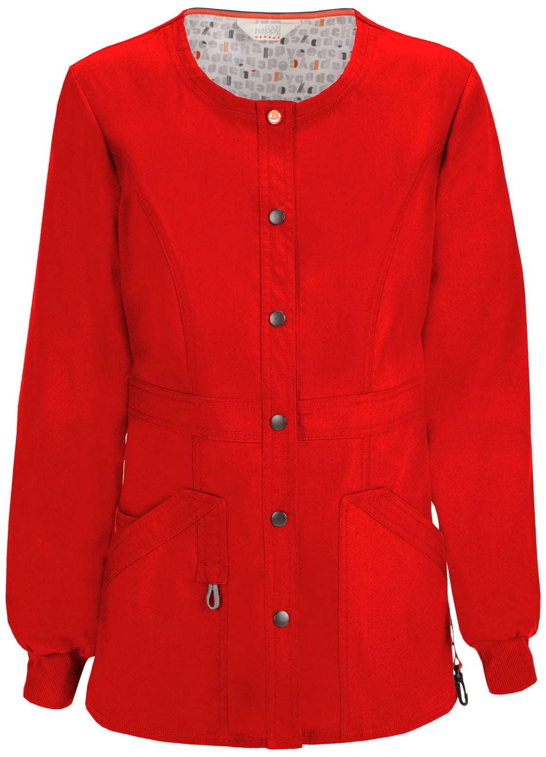 Code Happy Bliss w/ Certainty Women's Snap Front Warm-up Medical Scrub ...