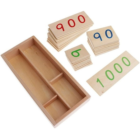 Montessori Mathematics Material Math Teaching Aid Wooden Number Cards ...
