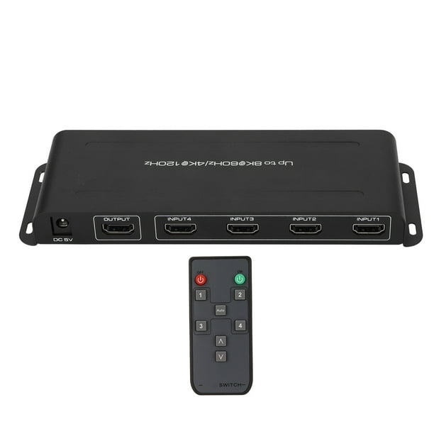 HD Multimedia Interface Switcher 4 Port Supports 8K 60Hz 4K 120Hz HDR ...