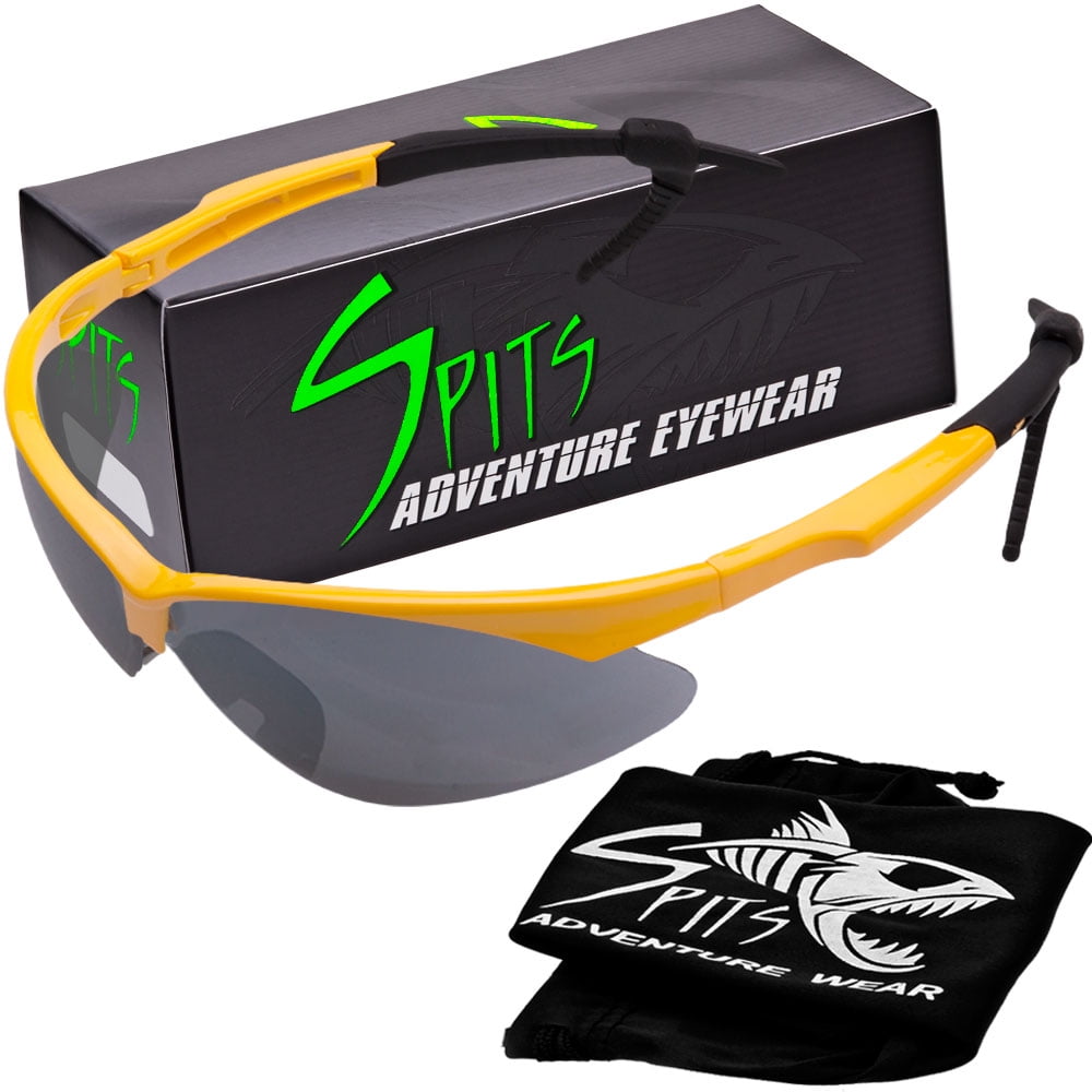 Fast Forward Safety Glasses (Frame Color: Yellow, Lens Color: Smoke ...