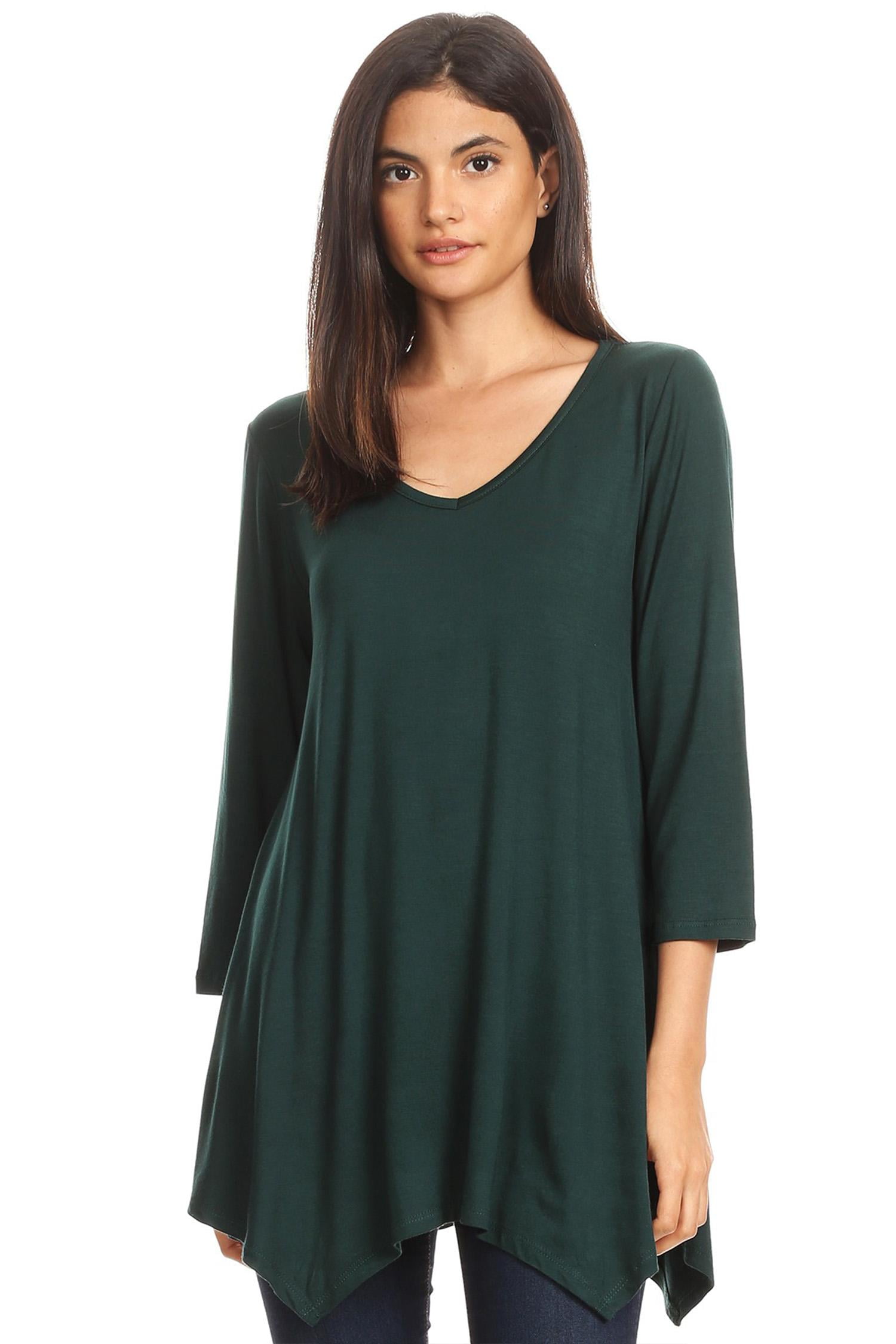 Moa Collection - MOA COLLECTION Women's Women's Solid Casual Basic V ... Moa Collection - MOA COLLECTION Women's Women's Solid Casual Basic V ...
